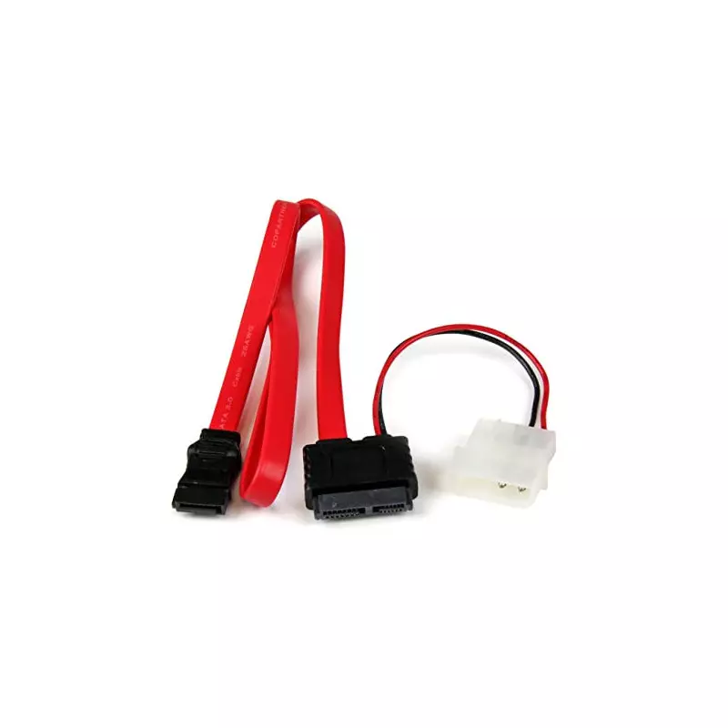 Adaptateur SATA avec Alim Vers Nappe SATA + Alim Molex 0.5m