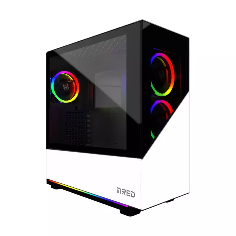 Boitier PC Gamer M.RED Elite White Rainbow ARGB (MR-007)
