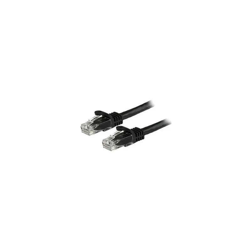 Cable Réseaux RJ45 25cm Droit Cat6A S/FTP Blindé Noir